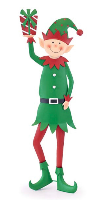 Tin 3-D Standing Elf – McWhiggins Wonder Emporium